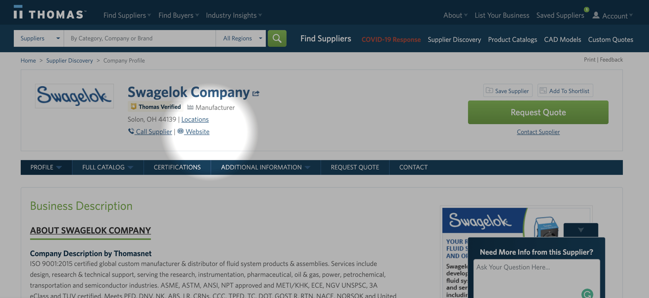 Search for a manufacturer's part number